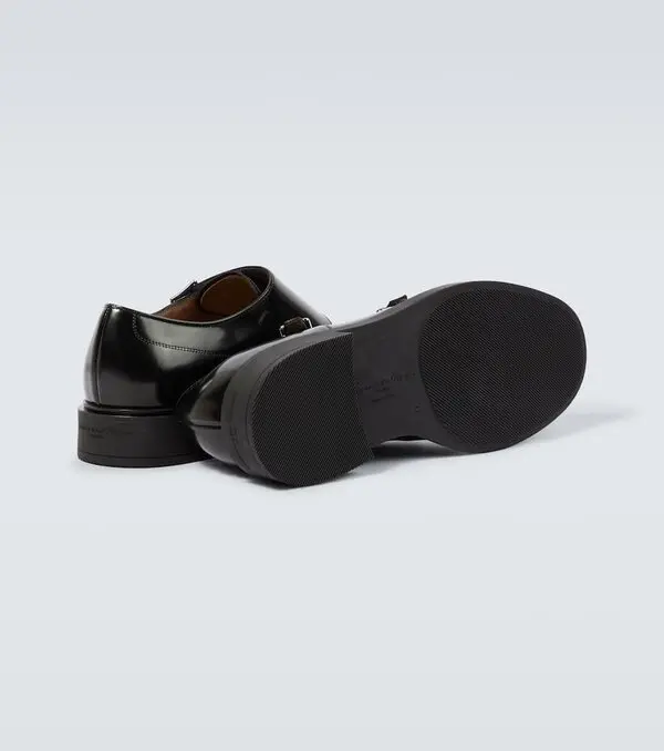 GIANVITO ROSSI Scott Leather Monk Strap Shoes