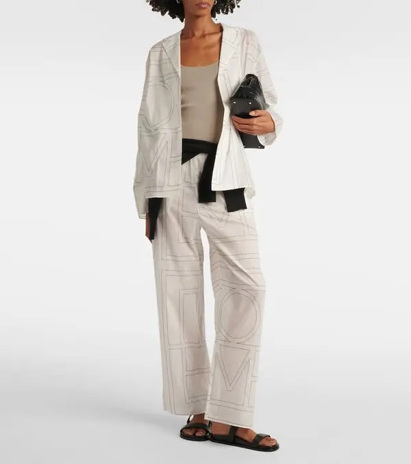 TOTEME Monogram Cotton-blend Shirt - White