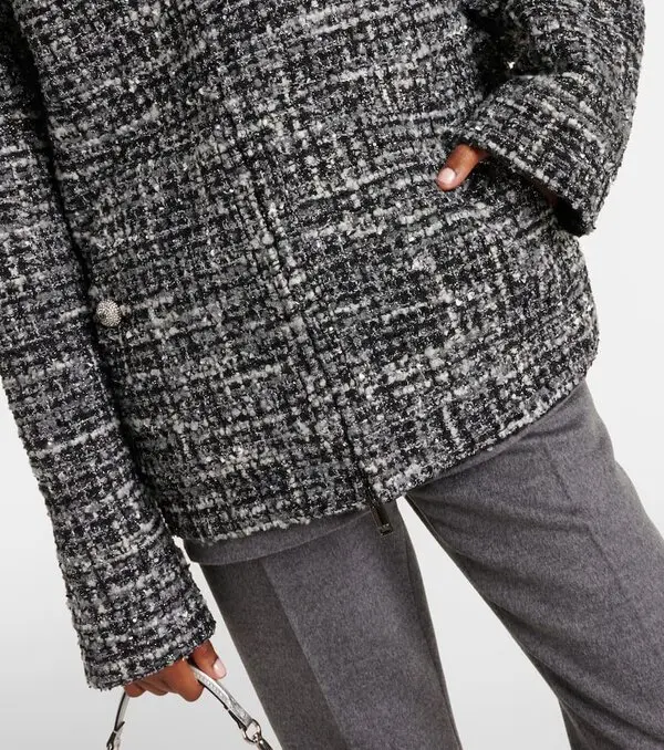 Valentino Garavani Mossi Mélange Tweed Jacket