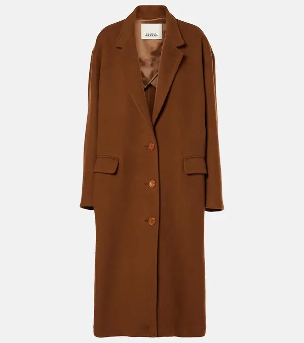 Isabel Marant Étoile Efezia Wool, Cashmere And Silk Coat - Brown