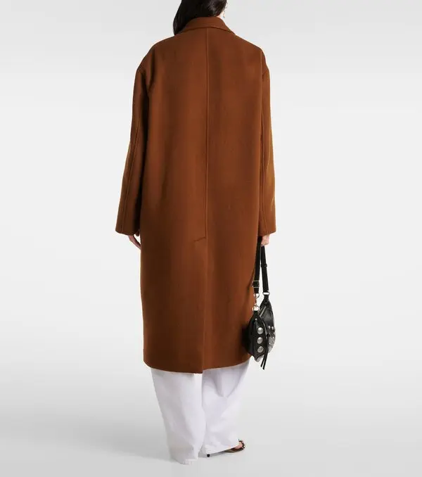 Isabel Marant Étoile Efezia Wool, Cashmere And Silk Coat - Brown