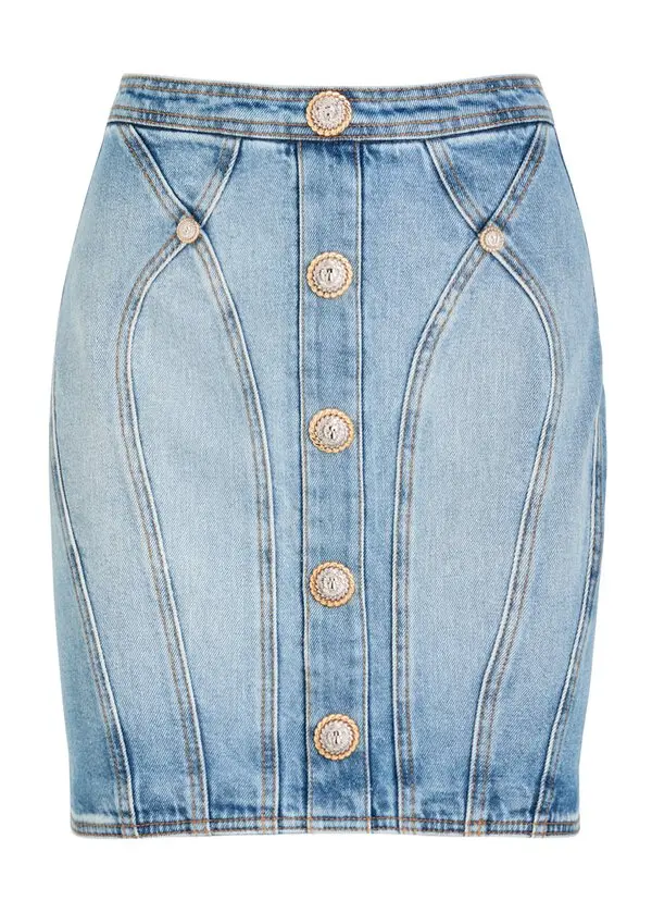 Balmain Panelled Mini Skirt
