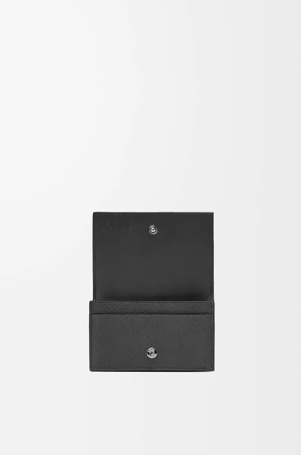 Loewe Business Cardholder In Soft Grained Leather Skin - Black