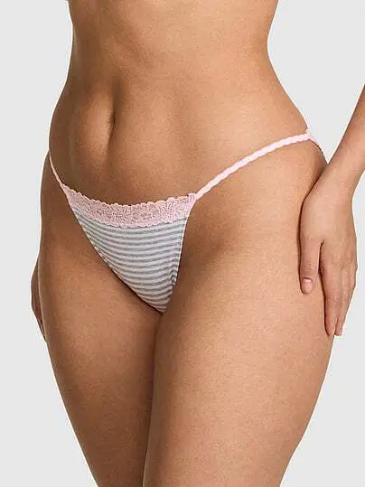 Pink Cotton Bikini Panty - Print