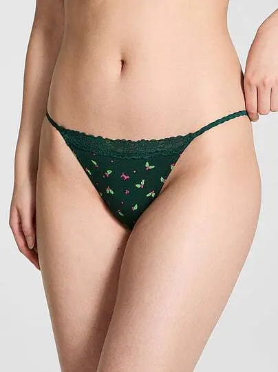 Pink Cotton Bikini Panty - Print