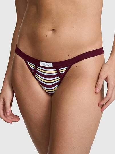 Pink Cotton Bikini Panty - Print