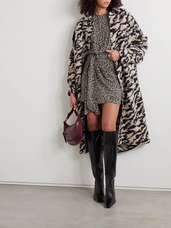 MARANT ETOILE Fontizi Oversized Wool-blend Jacquard Coat