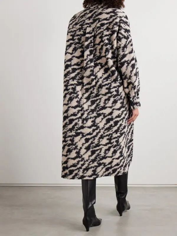 MARANT ETOILE Fontizi Oversized Wool-blend Jacquard Coat