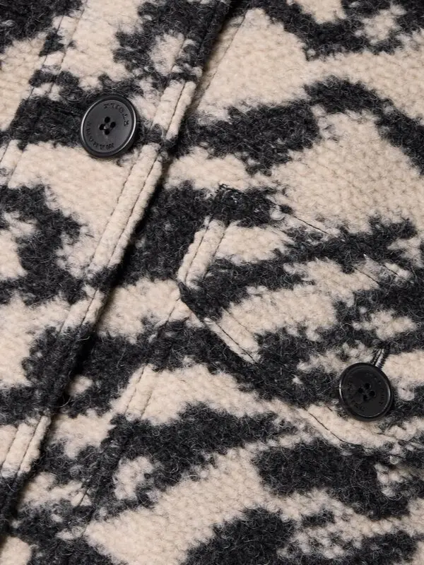 MARANT ETOILE Fontizi Oversized Wool-blend Jacquard Coat