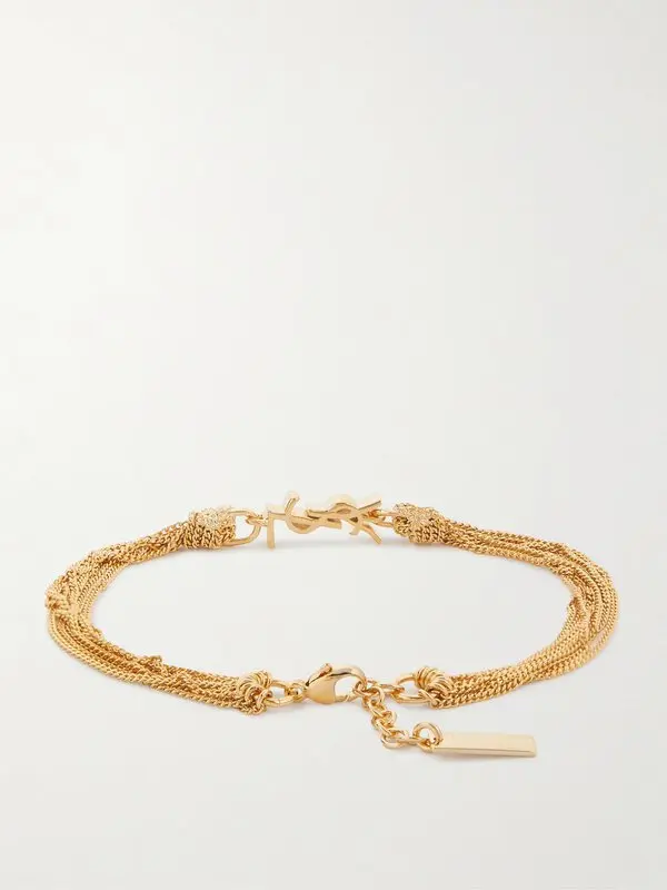 Saint Laurent Tone Cassandre Bracelet