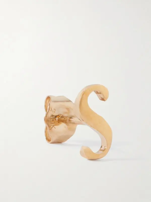 STONE AND STRAND 10-karat Letter Single Earring