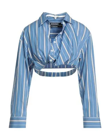 Jacquemus Striped Cotton Shirt - Light Blue
