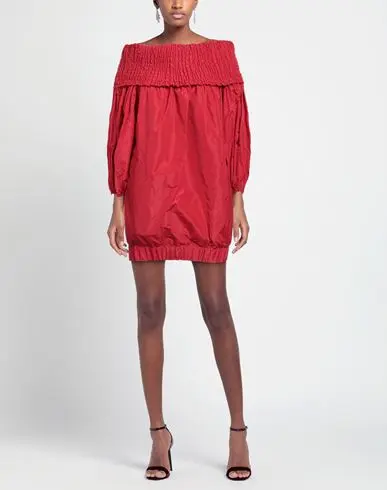 PATOU Mini Shirred Taffeta Dress - Red