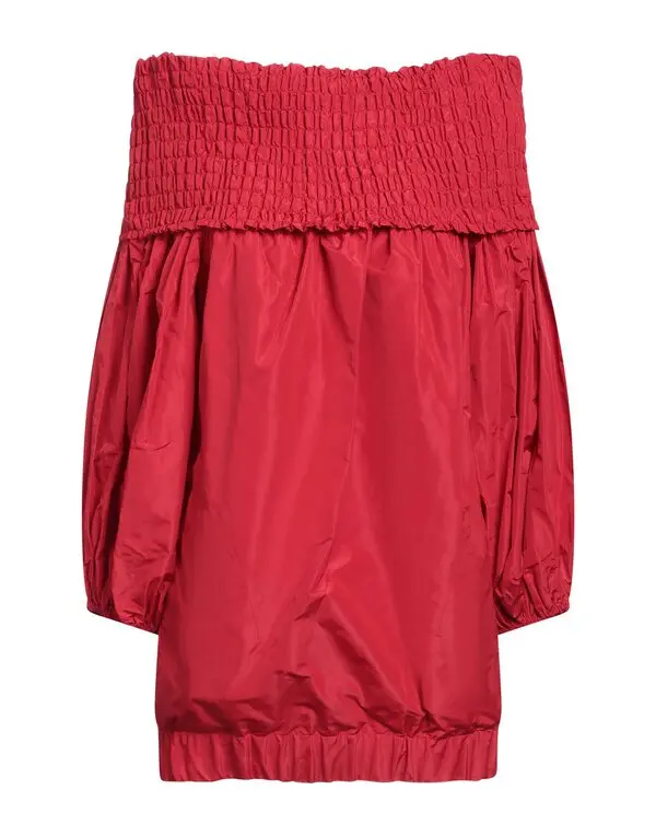 PATOU Mini Shirred Taffeta Dress - Red