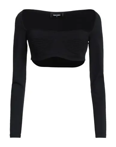 Dsquared2 Knitted Crop Top - Black