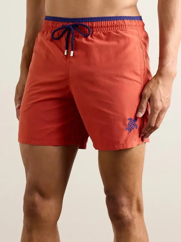 Vilebrequin Moka Straight-leg Mid-length Swim Shorts - Red