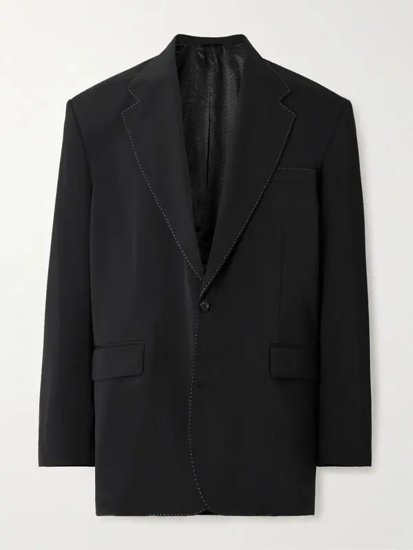 Acne Studios Juyliano Oversized Grain De Poudre Suit Jacket - Black