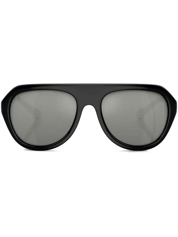 FERRARI Oval-frame Sunglasses - Black