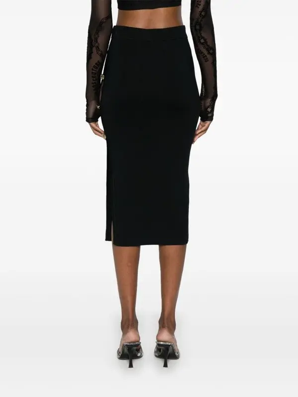 Versace Decorative-button Midi Skirt