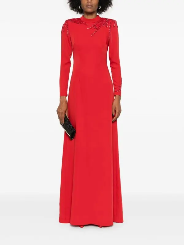 CRISTALLINI Nemesis Maxi Dress - Red