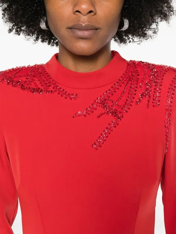 CRISTALLINI Nemesis Maxi Dress - Red