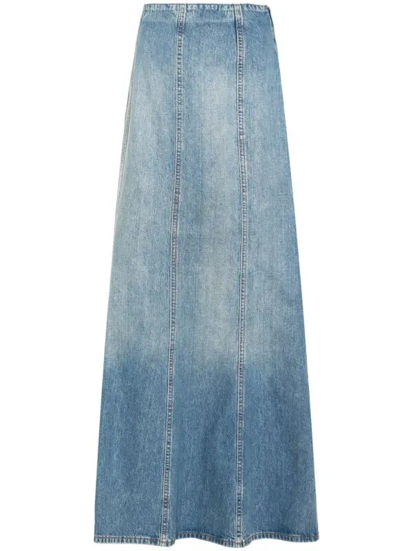 HAIKURE Seamed Denim Midi Skirt