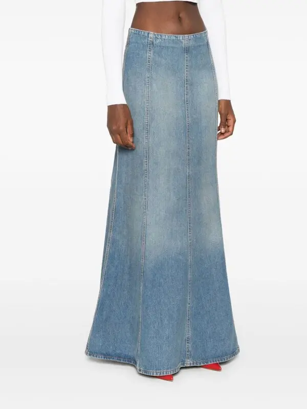 HAIKURE Seamed Denim Midi Skirt