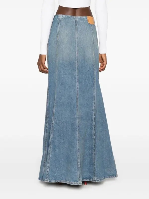 HAIKURE Seamed Denim Midi Skirt