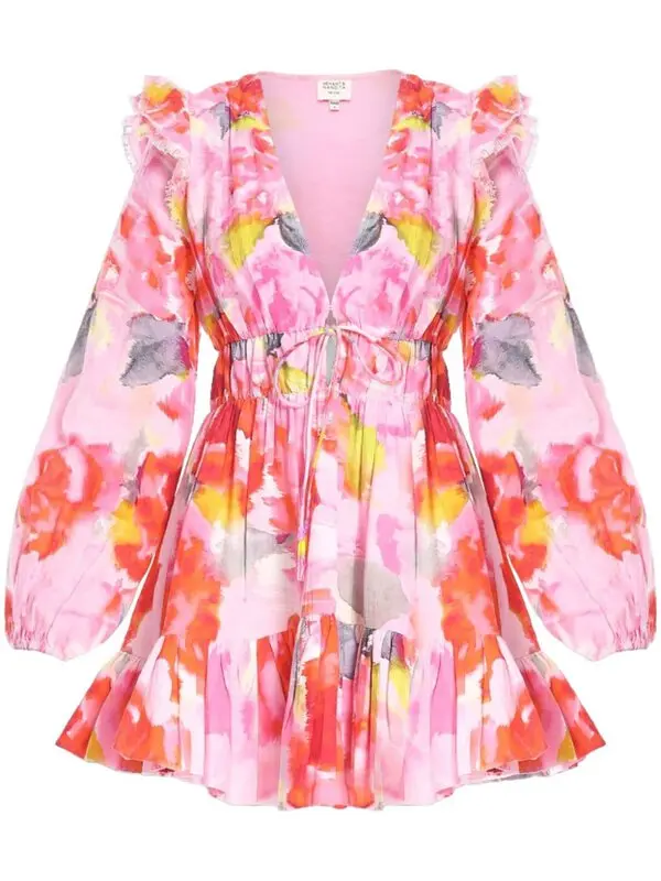 Hemant & Nandita Floral Mini Dress