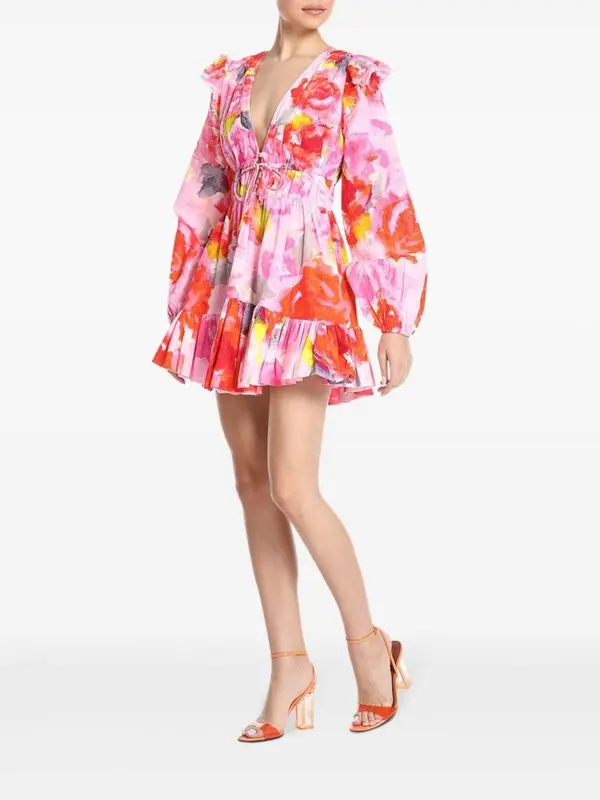Hemant & Nandita Floral Mini Dress