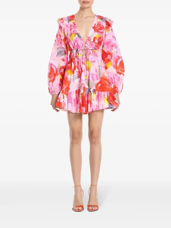 Hemant & Nandita Floral Mini Dress