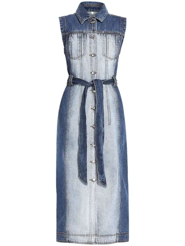 Aje Darcie Denim Midi Dress