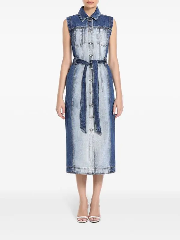 Aje Darcie Denim Midi Dress
