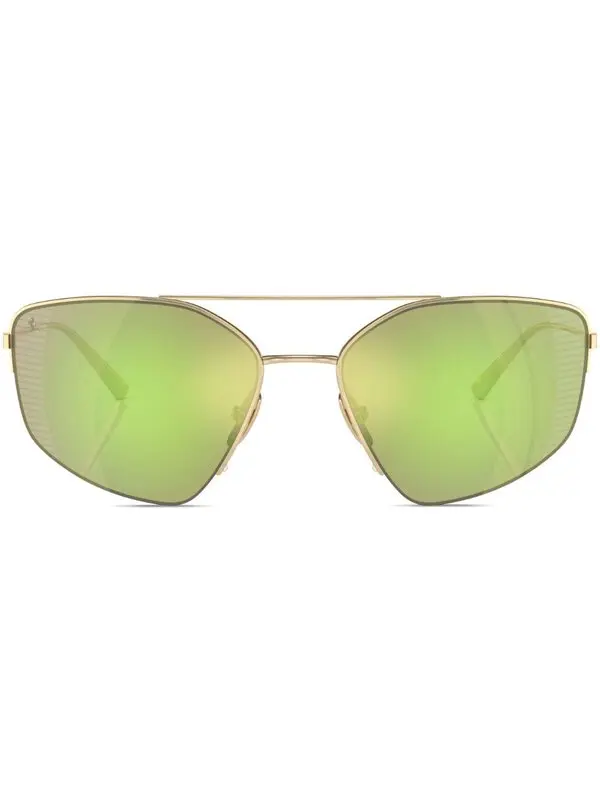 FERRARI Geometric-frame Sunglasses - Gold