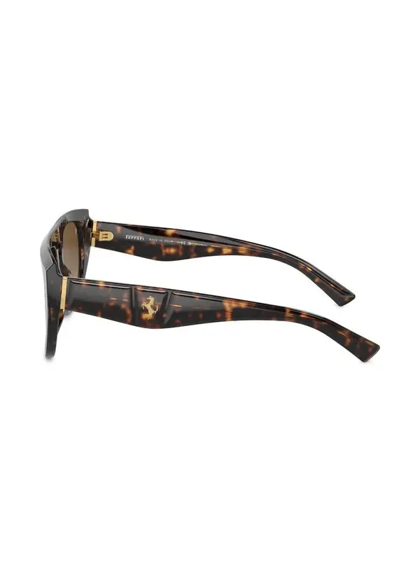 FERRARI Oval-frame Sunglasses - Brown