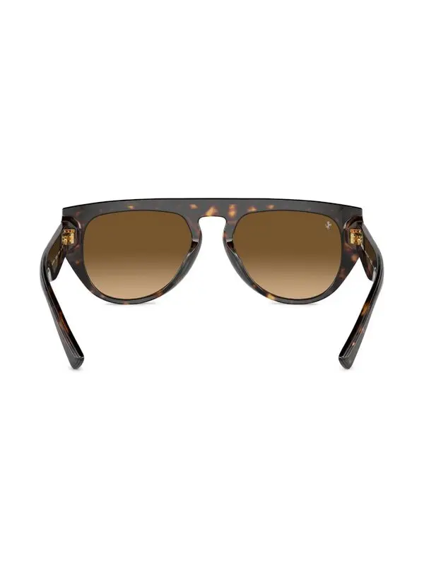 FERRARI Oval-frame Sunglasses - Brown
