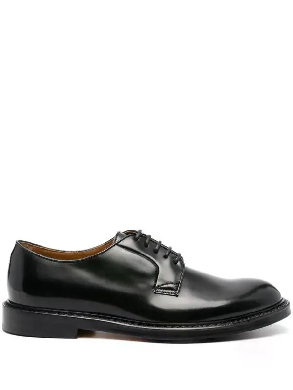 DOUCAL'S Leather Derby Shoes - Black