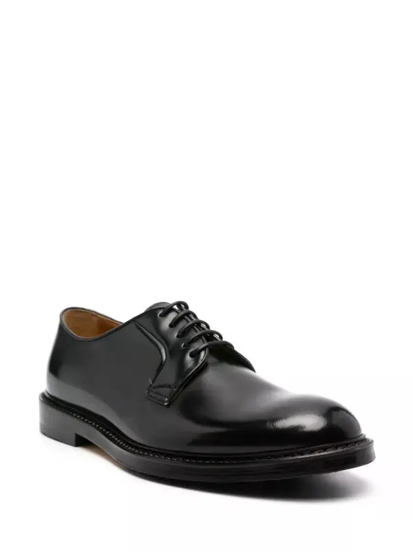 DOUCAL'S Leather Derby Shoes - Black