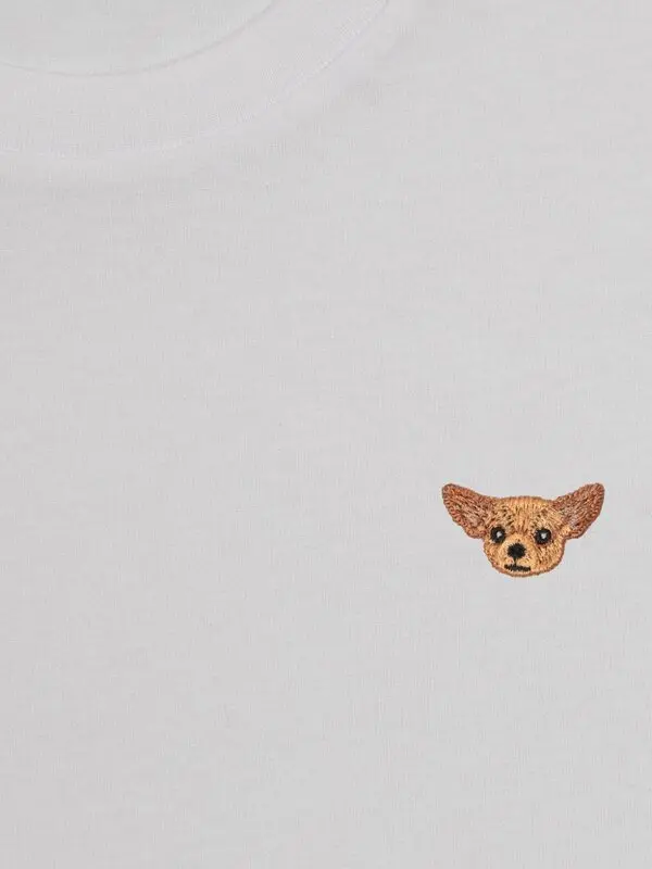 PELO FOUNDATION Dog-appliqué T-shirt - White