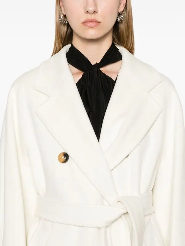 Max Mara Madame Double-breasted Coat - White
