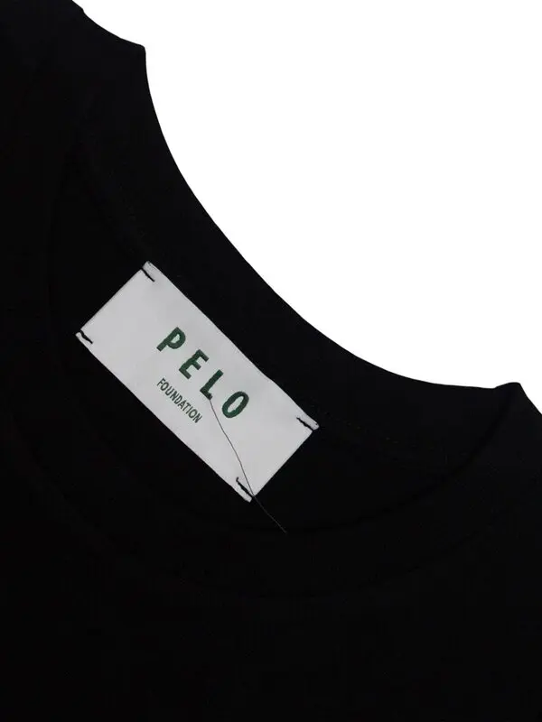 PELO FOUNDATION Dog-appliqué T-shirt - Black
