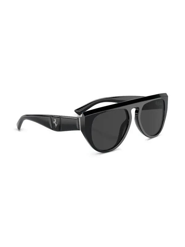 FERRARI Oval Frame Sunglasses - Black