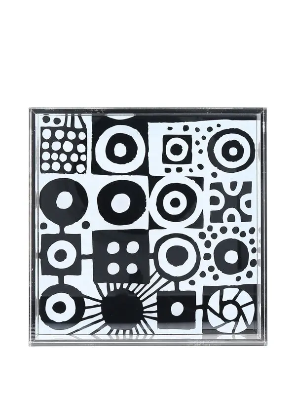 10 CORSO COMO Graphic-print Acrylic-glass Vide Poche - Black