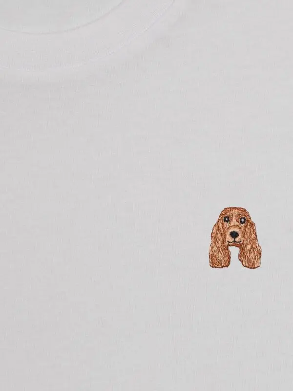 PELO FOUNDATION Dog-appliqué T-shirt - White