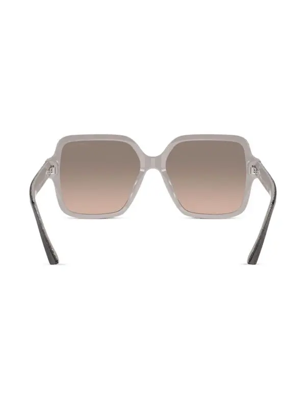 JIMMY CHOO Glitter-embellished Square Frame Sunglasses - Brown