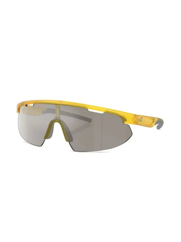 SCUDERIA FERRARI Shield-frame Sunglasses - Yellow