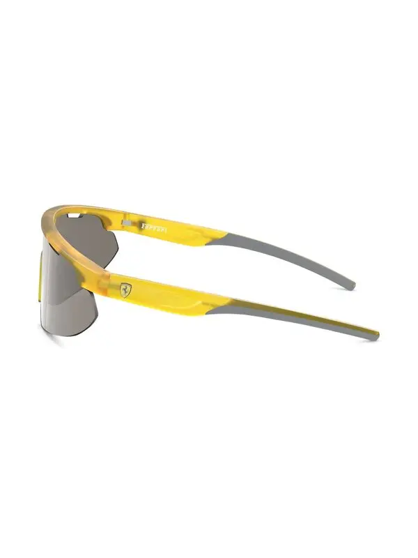 SCUDERIA FERRARI Shield-frame Sunglasses - Yellow