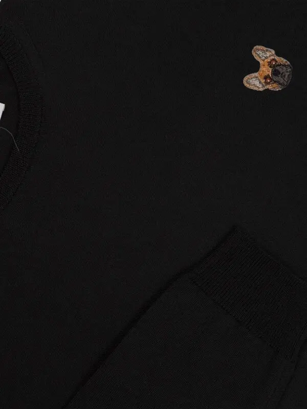 PELO FOUNDATION Dog-appliqué Jumper - Black