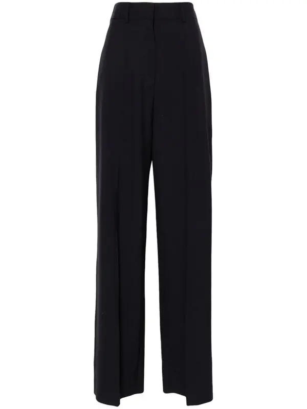 Valentino Garavani High-waisted Wool Trousers - Blue