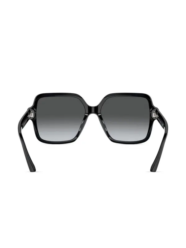 JIMMY CHOO Glitter Square Frame Sunglasses - Black